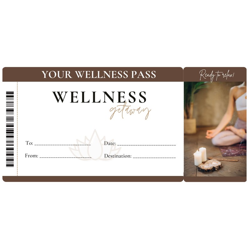 Wellness Voucher - Template for Self-printing - Etsy