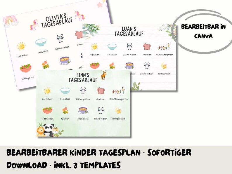 Children's Daily Routine Plan – Printable Daily Schedule for Children ...