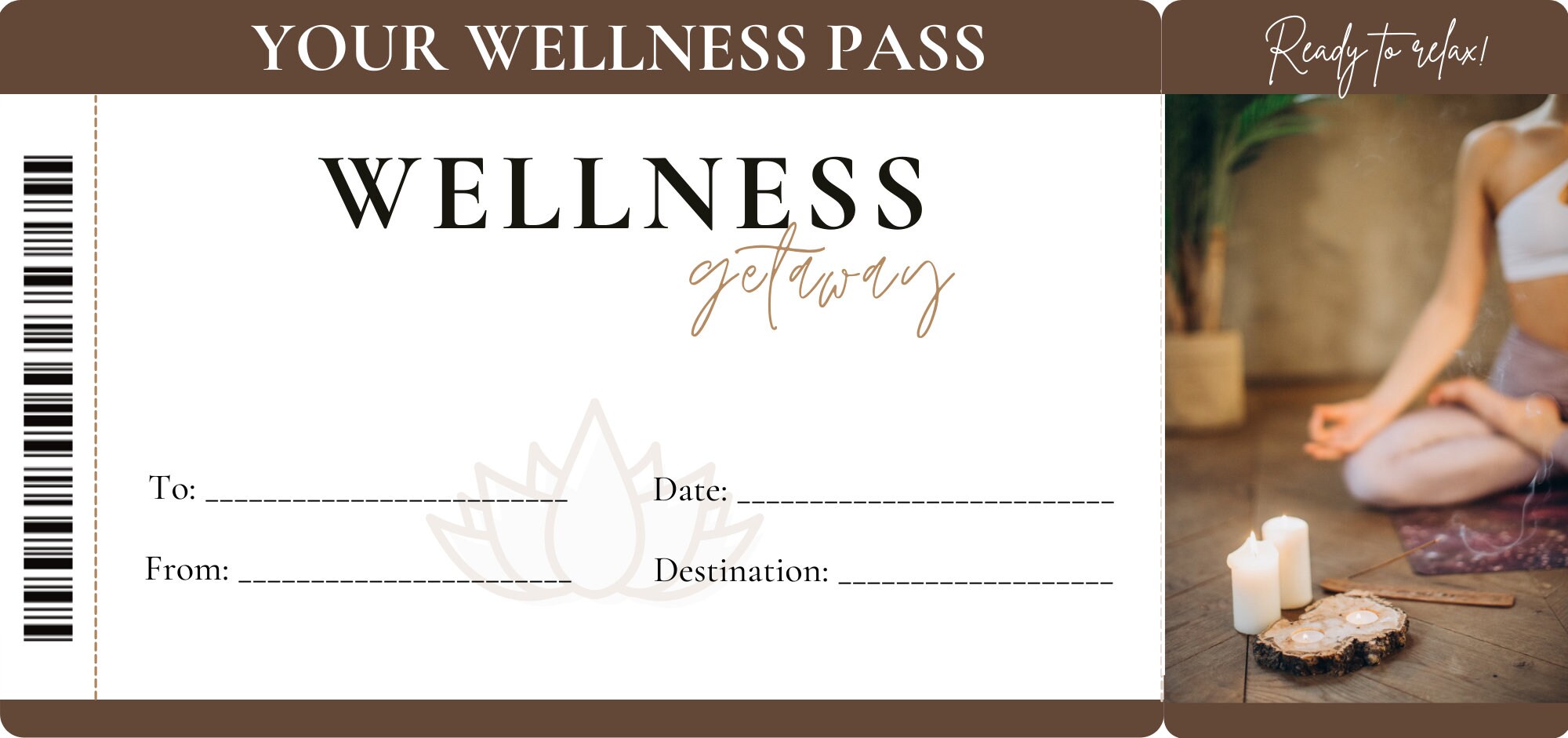 Wellness Voucher - Template for Self-printing - Etsy