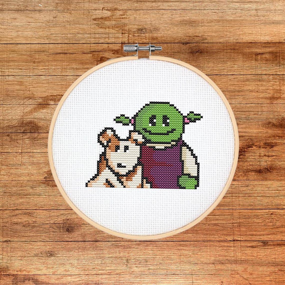 Nanalan Cross Stitch Pattern Mona and Russer Cute Beginner DIY ...