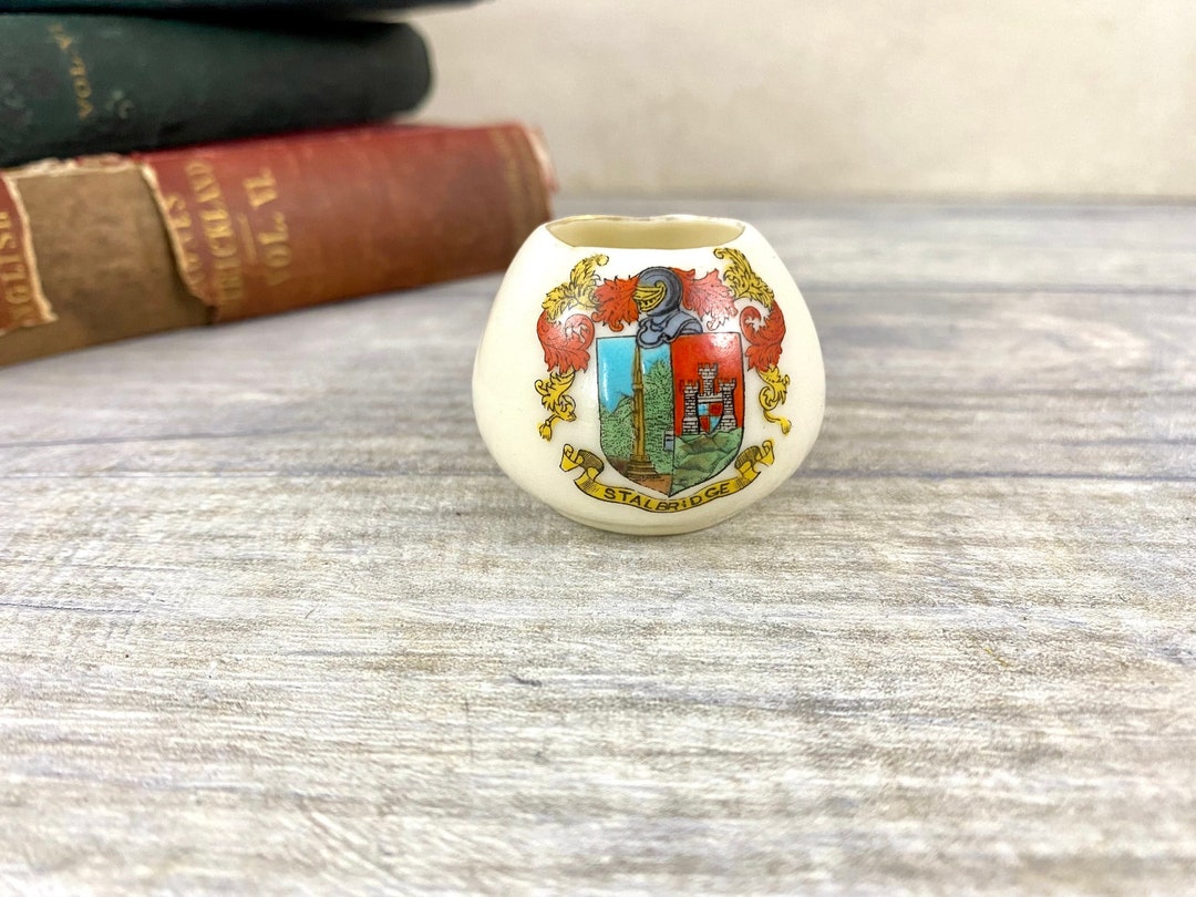 Antique Stalbridge Souvenir Crested China Lumpy Pot / Vintage Dorset ...