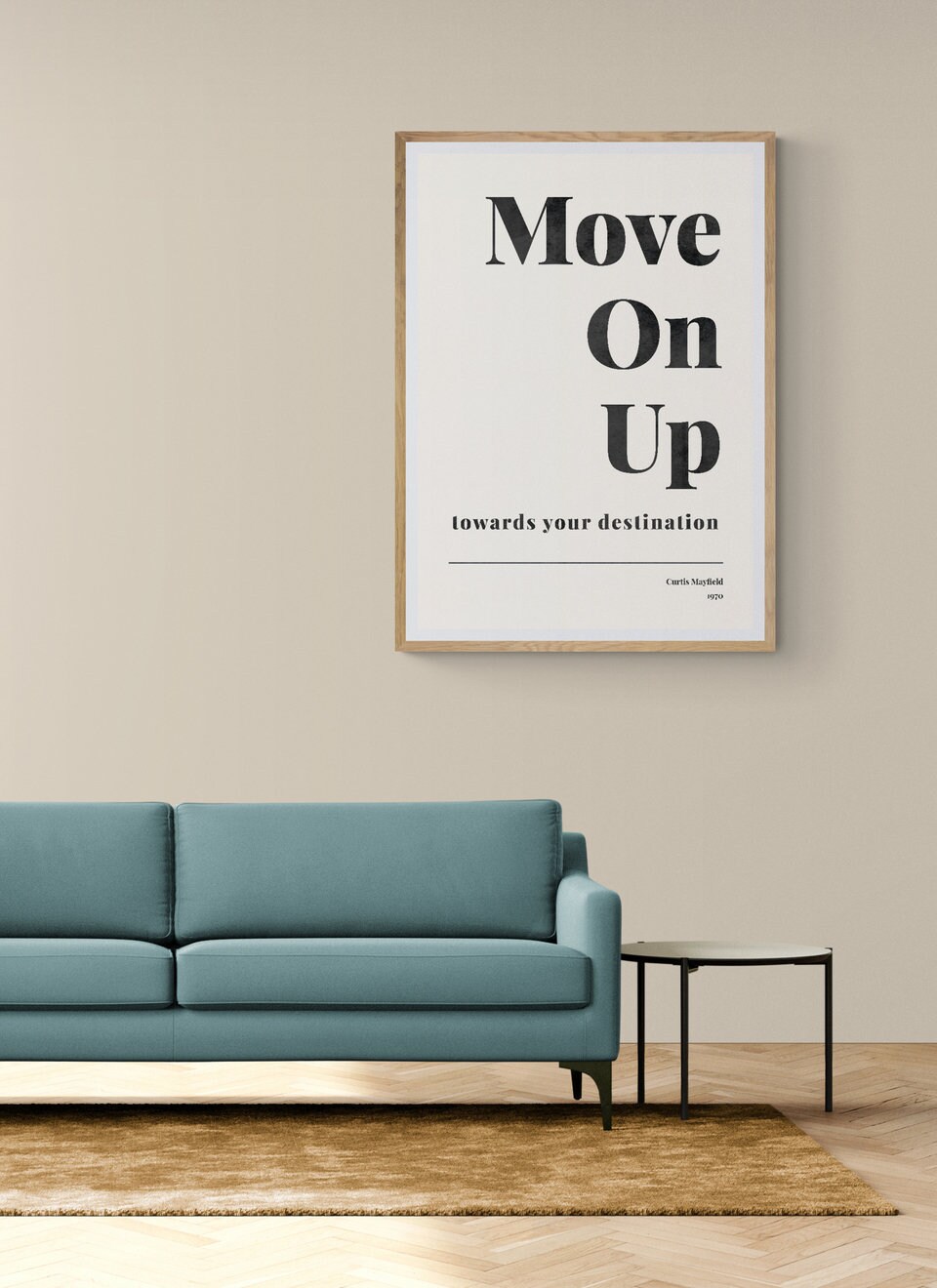 Move on up Printable Poster | Retro Curtis Mayfield Inspired Print ...