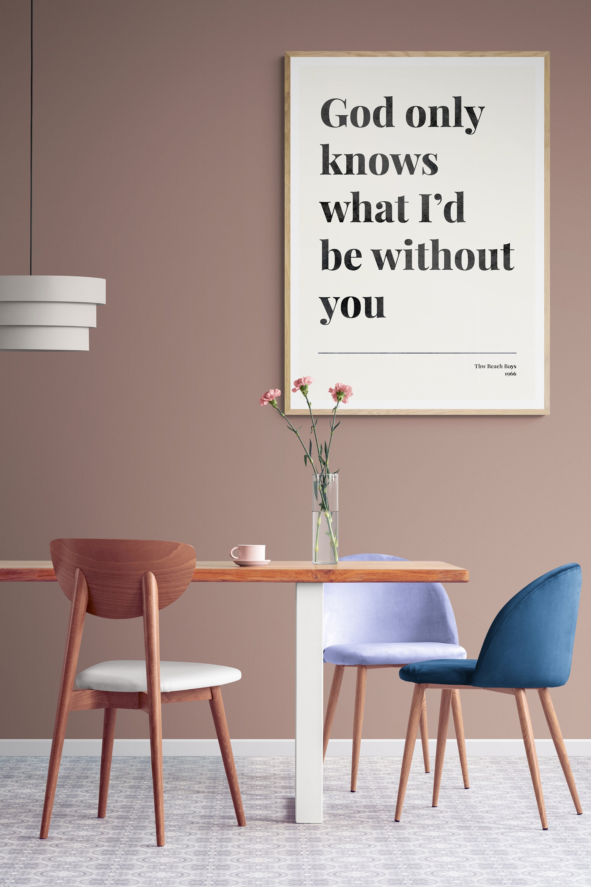 Printable Vintage Beach Boys Poster God Only Knows Lyrics Print Retro ...