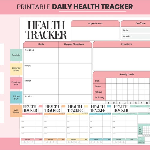 Printable Daily Health Tracking Sheet Digital Chronic Illness - Etsy