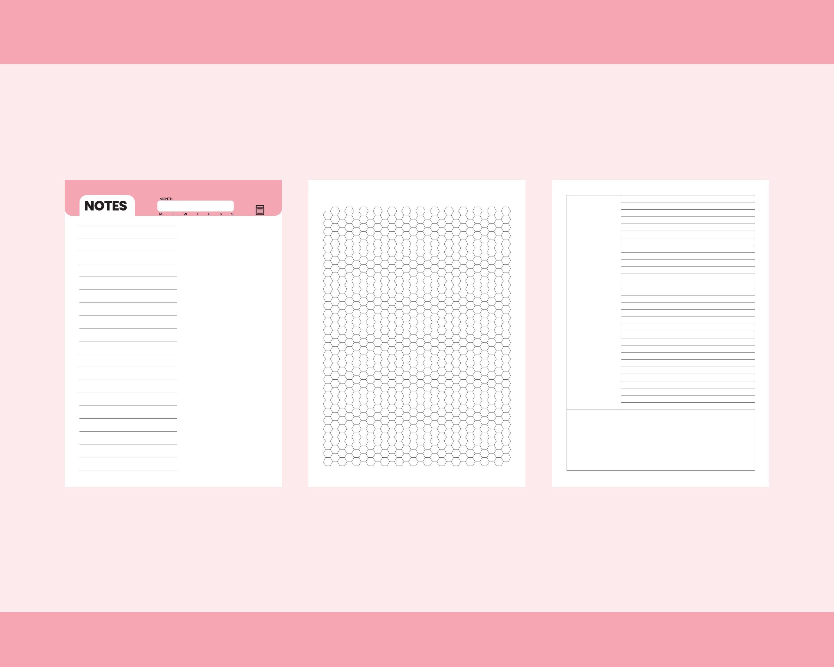 Printable Student Notes Template PDF, Digital Lecture Notes Taking Pack ...