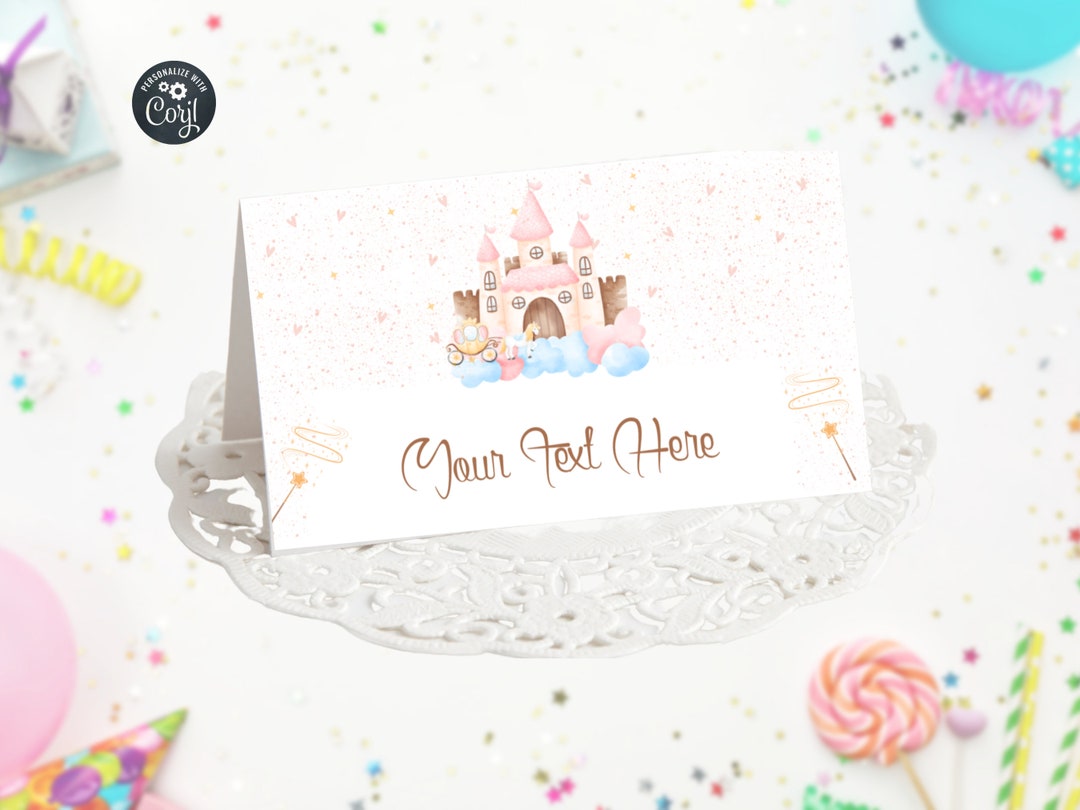 Princess Food Label, Princess Birthday Invitation, Princess Party ...