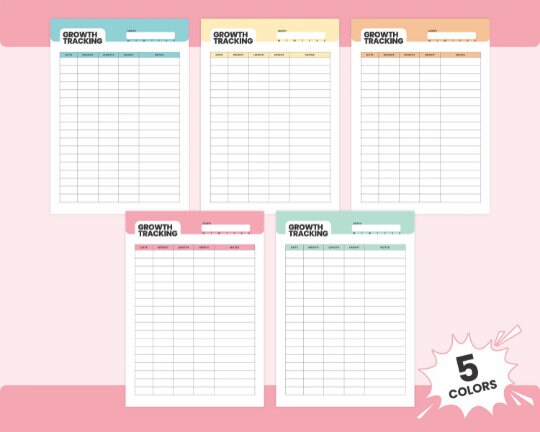 Printable Pet Growth Record Tracking Sheet, Daily Cat, Dog, Rabbit ...