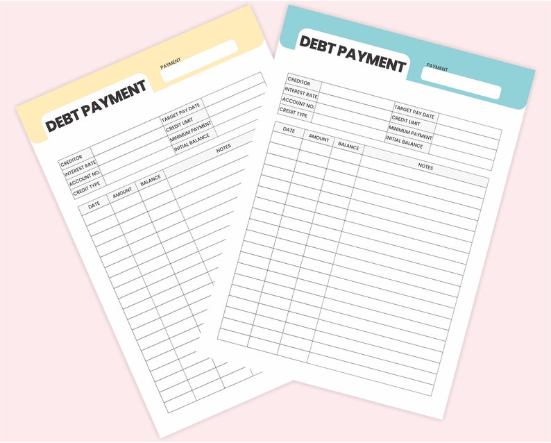 Printable Daily Debt Payment Tracker, A4 Spending & Bill Tracking Page ...