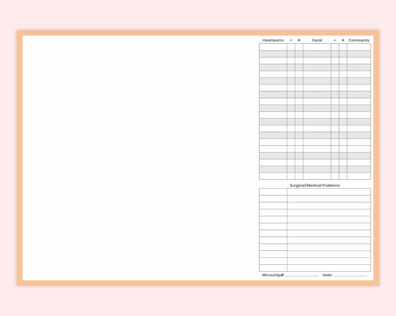 Printable Daily Dog Records Book, Digital Dog Information Tracking ...