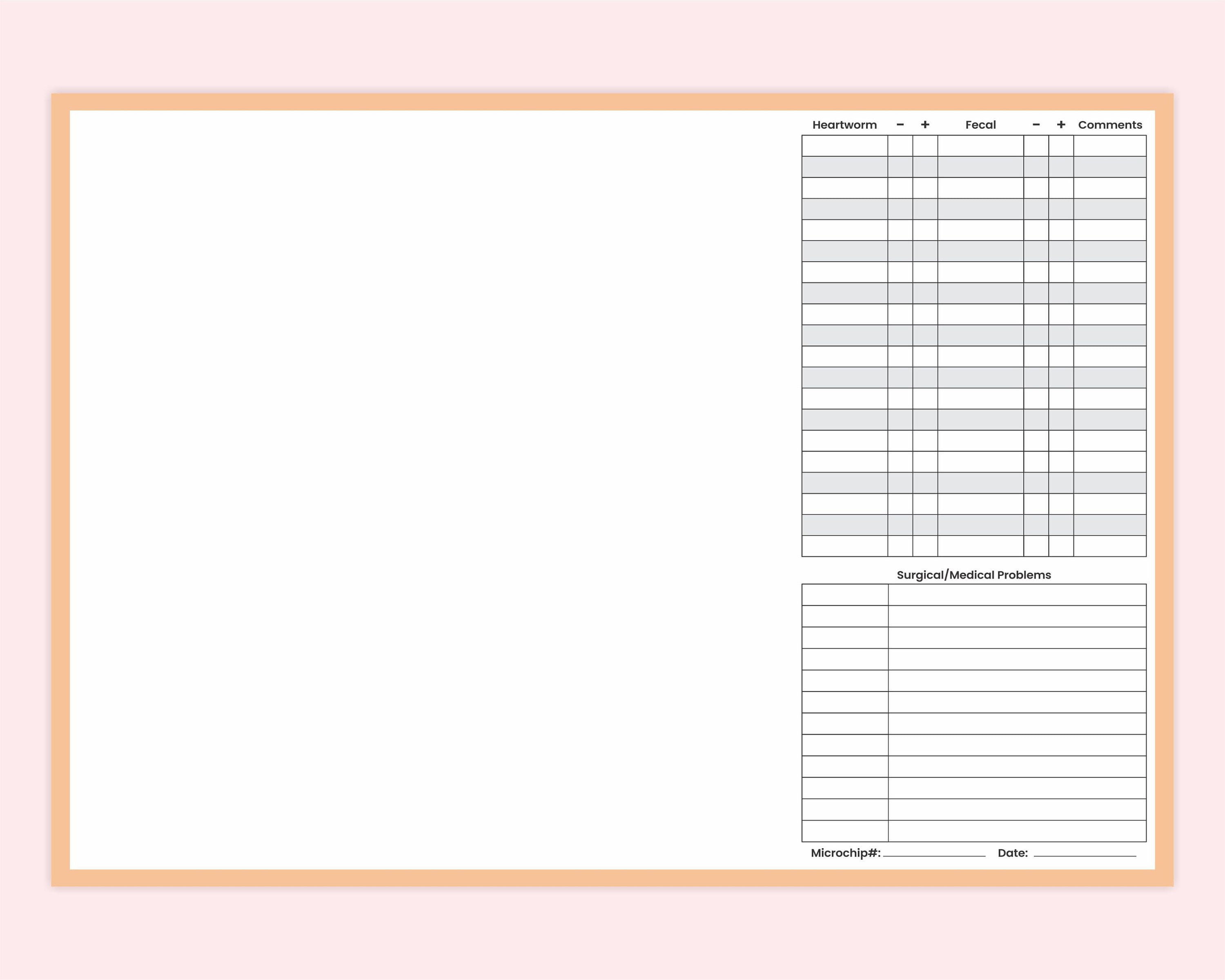 Printable Daily Dog Records Book, Digital Dog Information Tracking ...