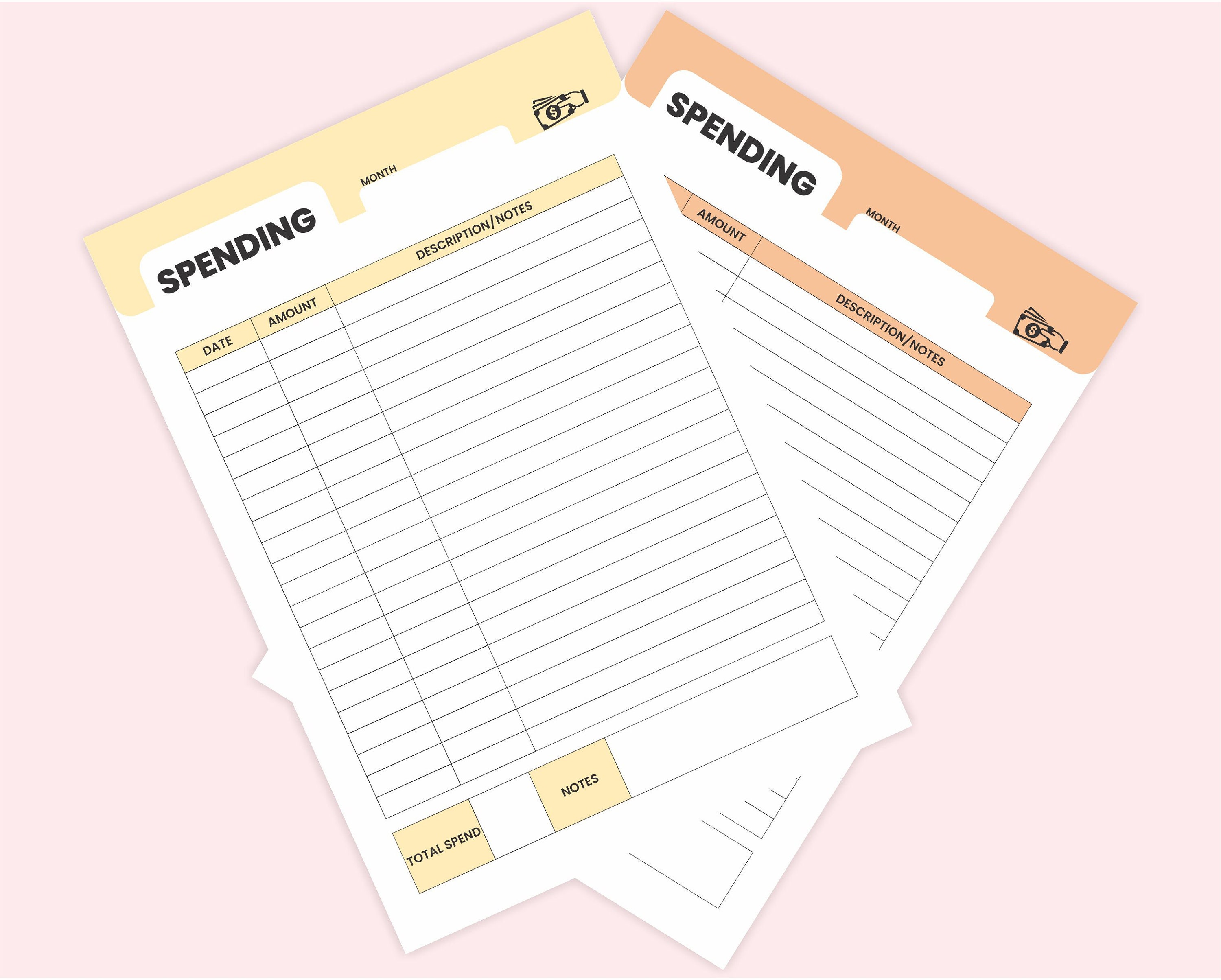 Printable Spending Sheet, Purchase Log, Daily Spending Sheet, Money ...