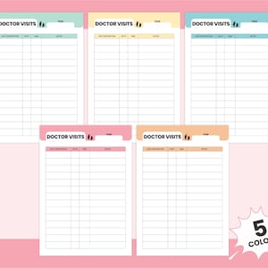 Printable Daily Doctor Visits Physician Office Reception Doctor Visit ...