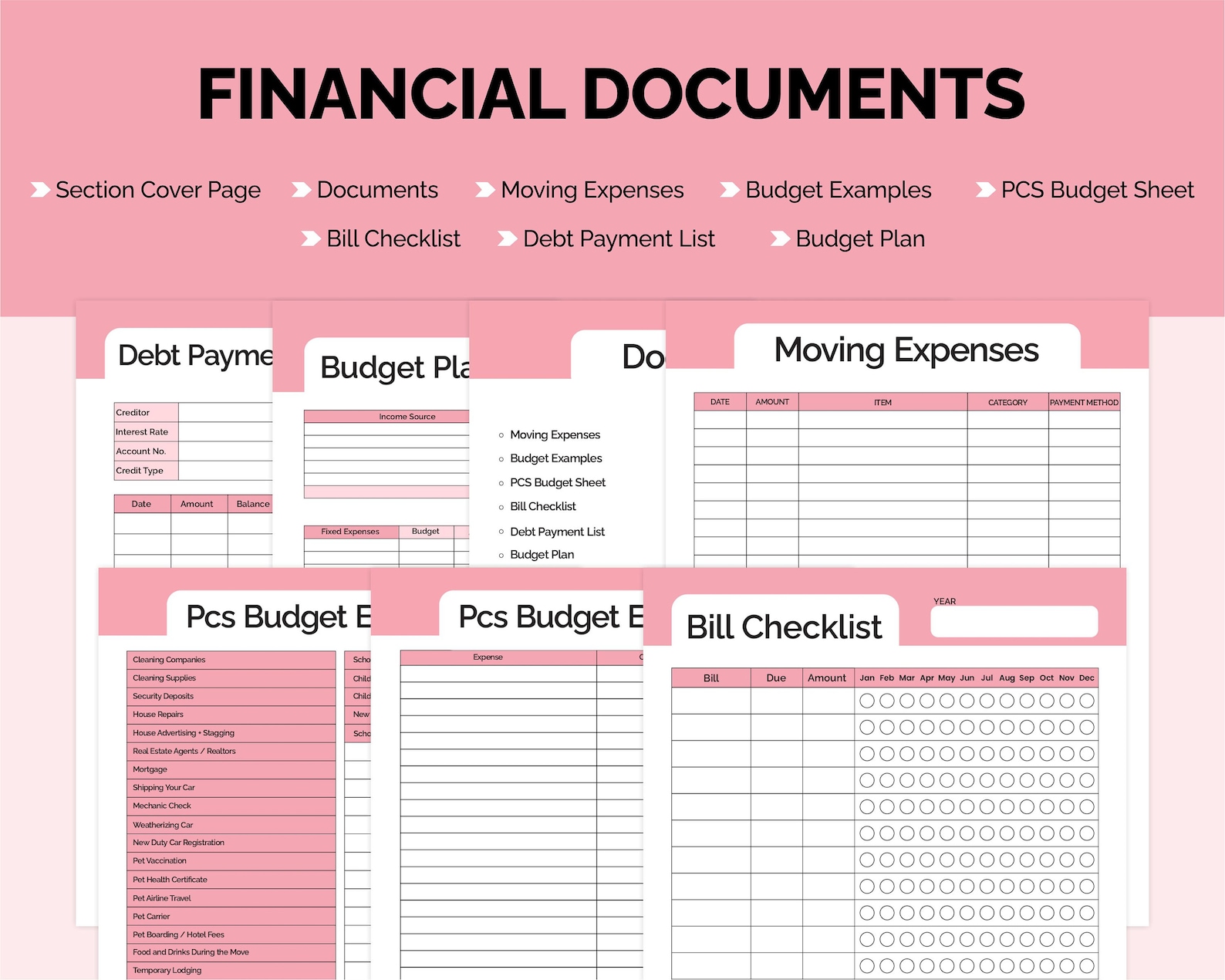 Pcs Binder Printable, A4 Moving Planner, Military Move Planner, Pcs ...