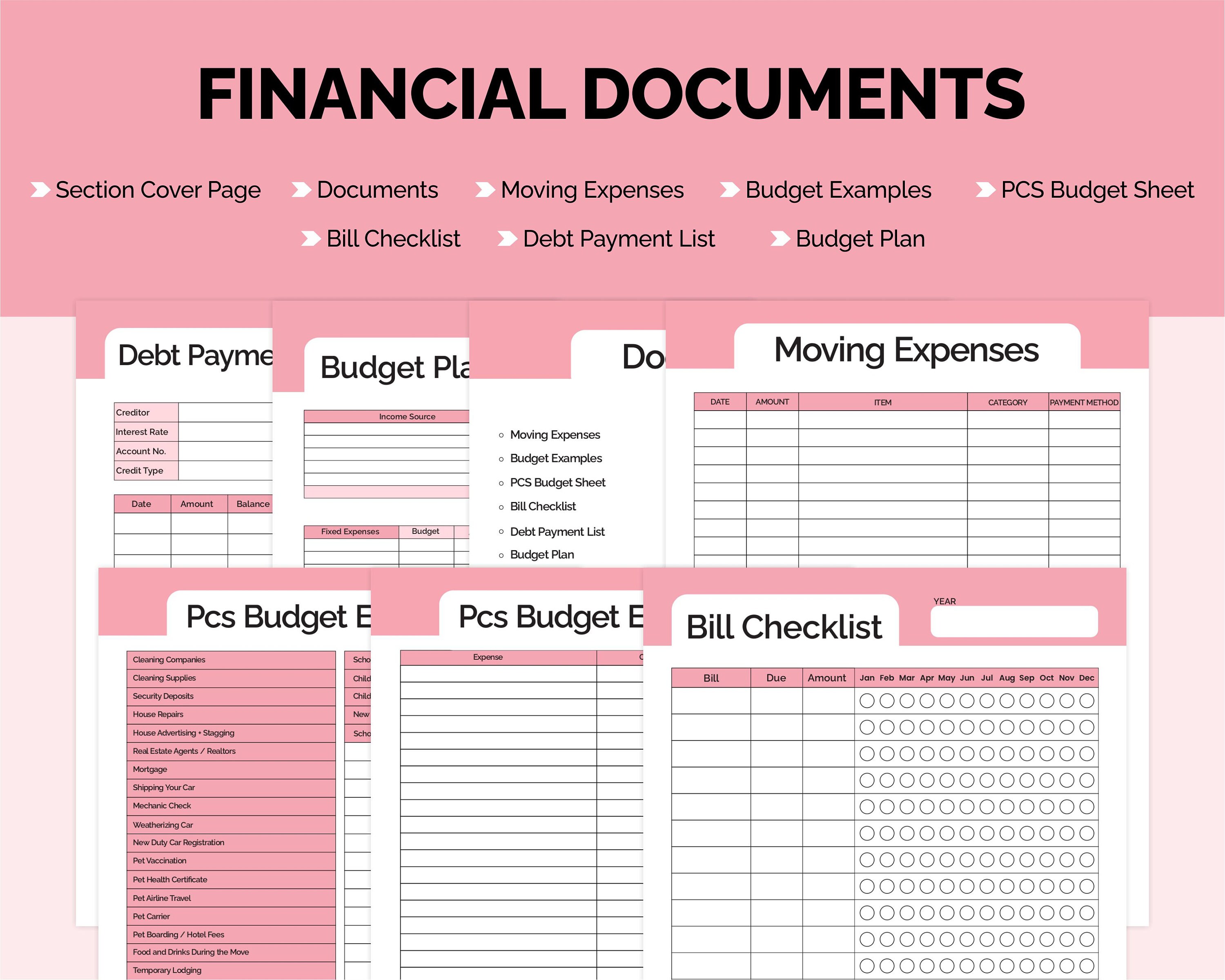 Pcs Binder Printable, A4 Moving Planner, Military Move Planner, Pcs ...
