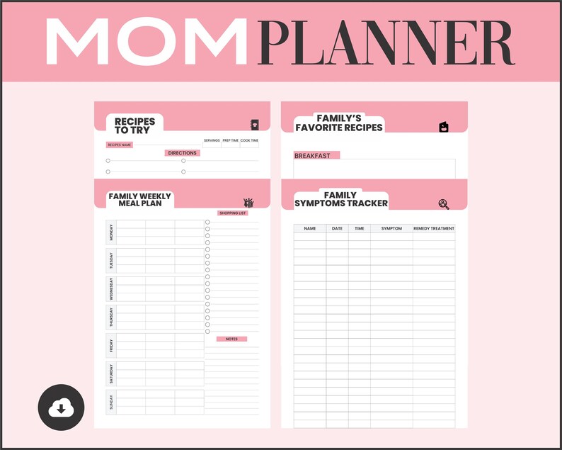 Printable Ultimate Busy Mom Planner Daily Household Planner 2022 House ...