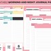 Printable Daily Morning and Night Lined Journal, Daytime Tracking ...