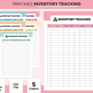 Printable Inventory Tracking Page Digital PDF Template, Small Business ...