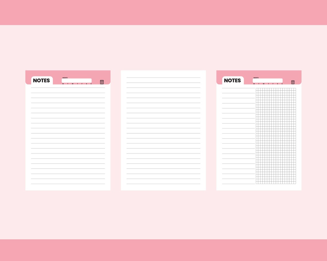 Printable Student Notes Template PDF, Digital Lecture Notes Taking Pack ...