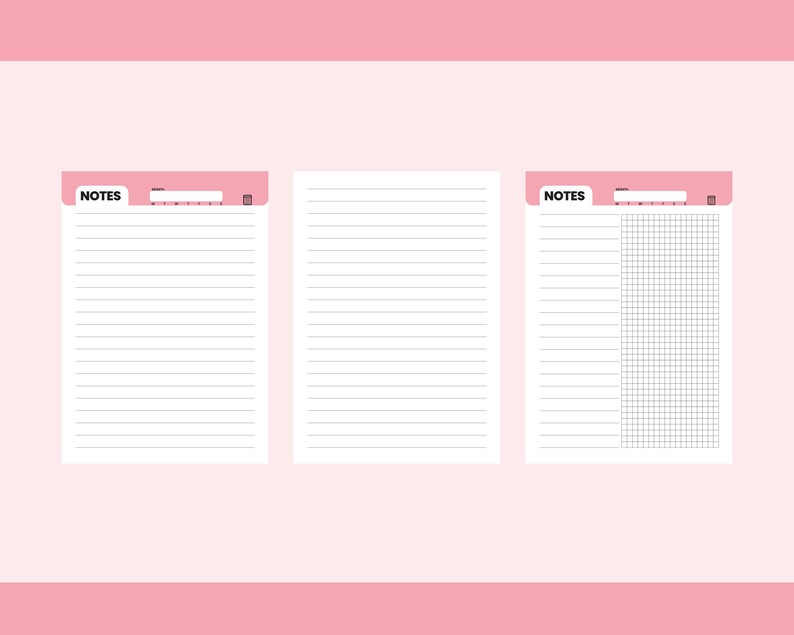 Printable Student Notes Template PDF, Digital Lecture Notes Taking Pack ...