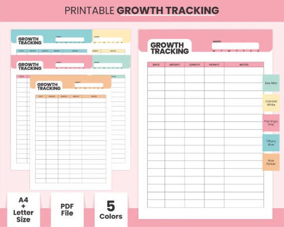 Printable Pet Growth Record Tracking Sheet Daily Cat Dog | Etsy