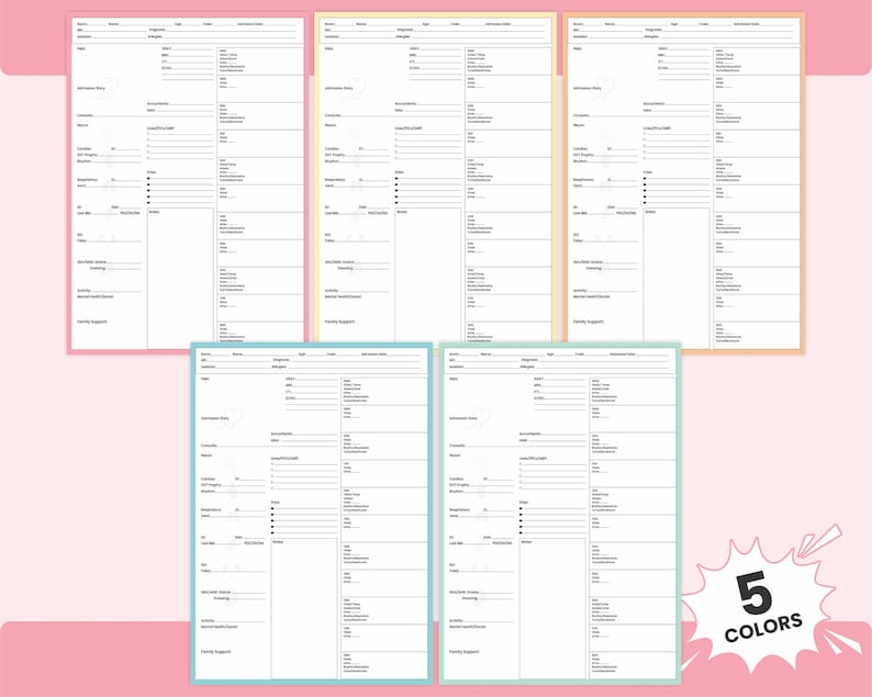 Printable Cardiac Nurse Report Sheet, ICU Nursing Patient Report ...