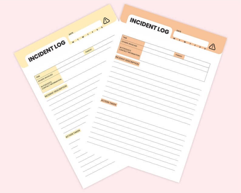 Printable Incident Report Tracking Sheet, Digital Reporting Planner ...