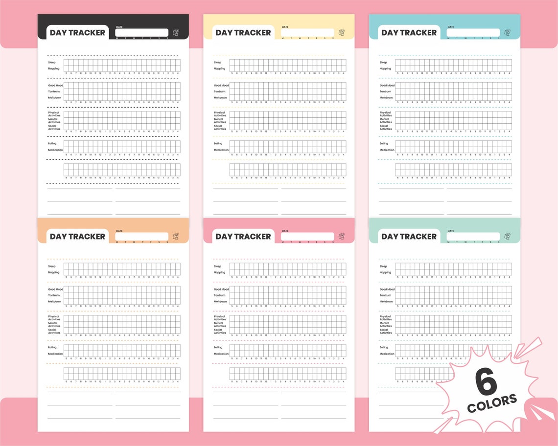 Printable ADHD Child Care Log Book, A4 Autism Planner, Kids Therapy ...