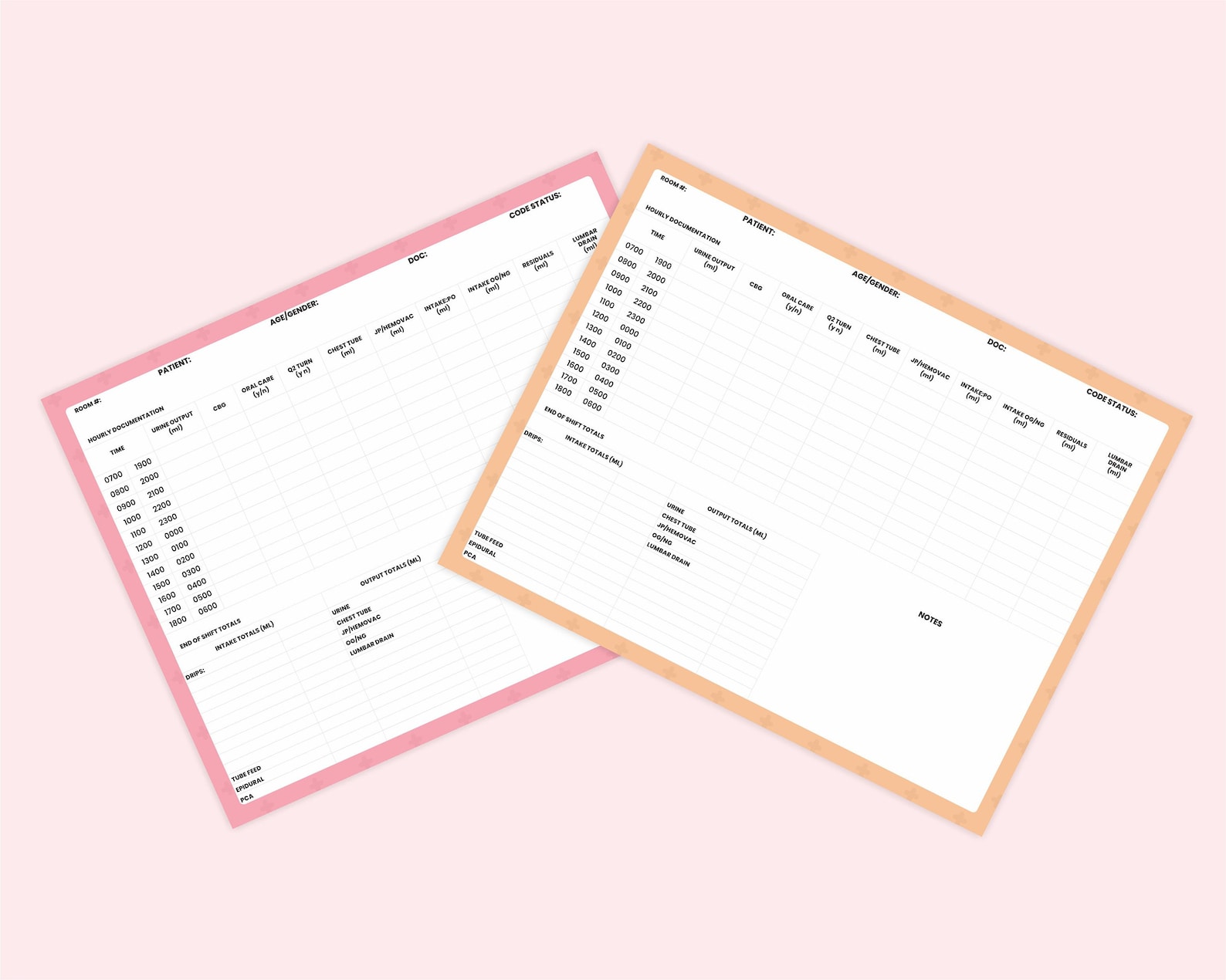 Printable ICU Nurse Daily Documentation Sheet Digital Downloadable ICU ...