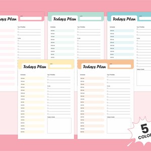 Printable A4 Day Planner 2022, Todays Plan Templat, Pdf Work Plans ...