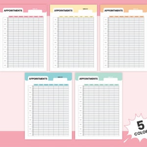 Printable Appointment Book for Small Business Digital Customer - Etsy