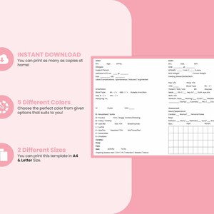 Printable Maternity Postpartum Nursing Report Sheet PDF Template ...