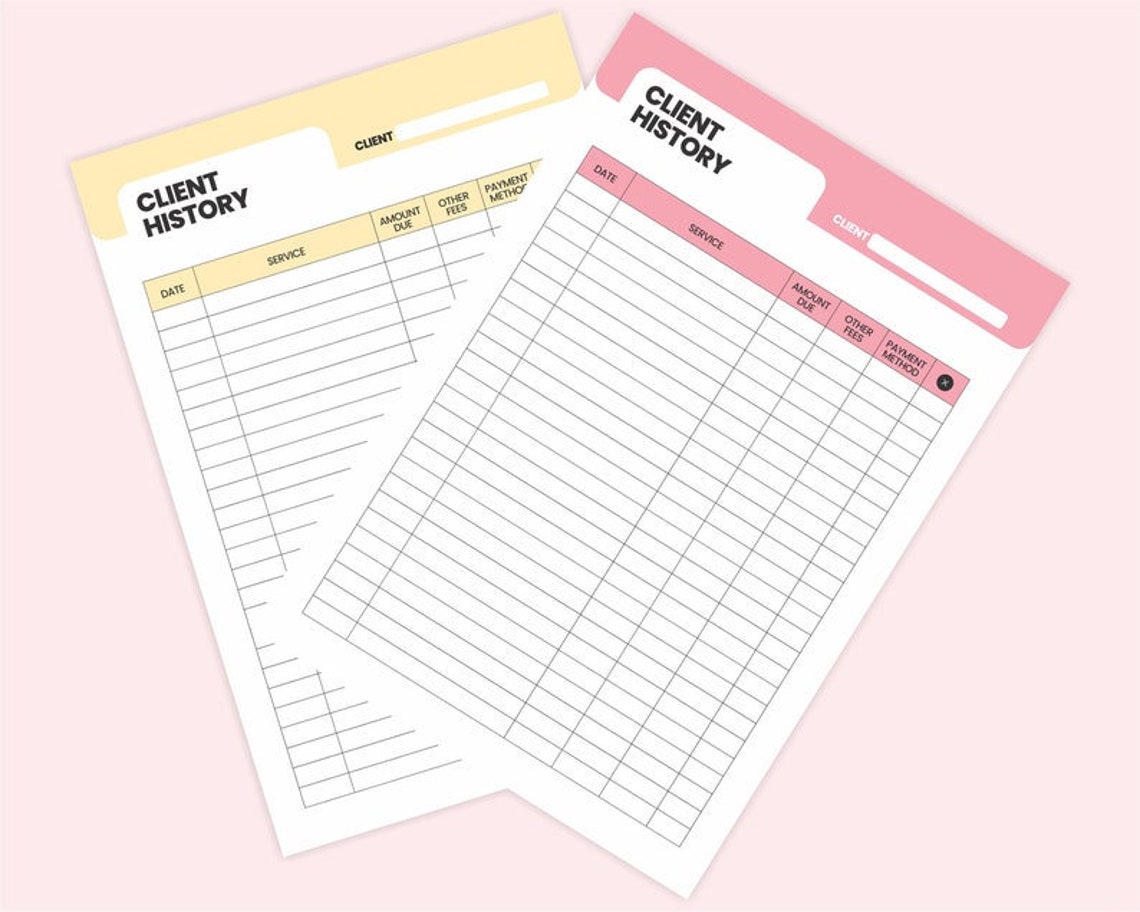 Printable Daily Client Payment History Tracker, Small Business Finance ...