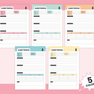 Printable Ideal Client Profile Digital B2B Client Record Book A4 ...