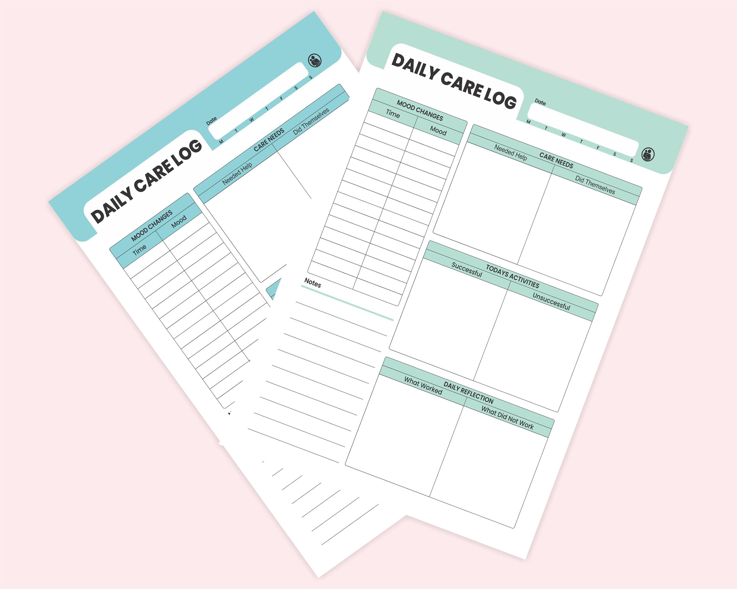 Printable Daily Health Care Log, Day Work Management Planner, Daily ...
