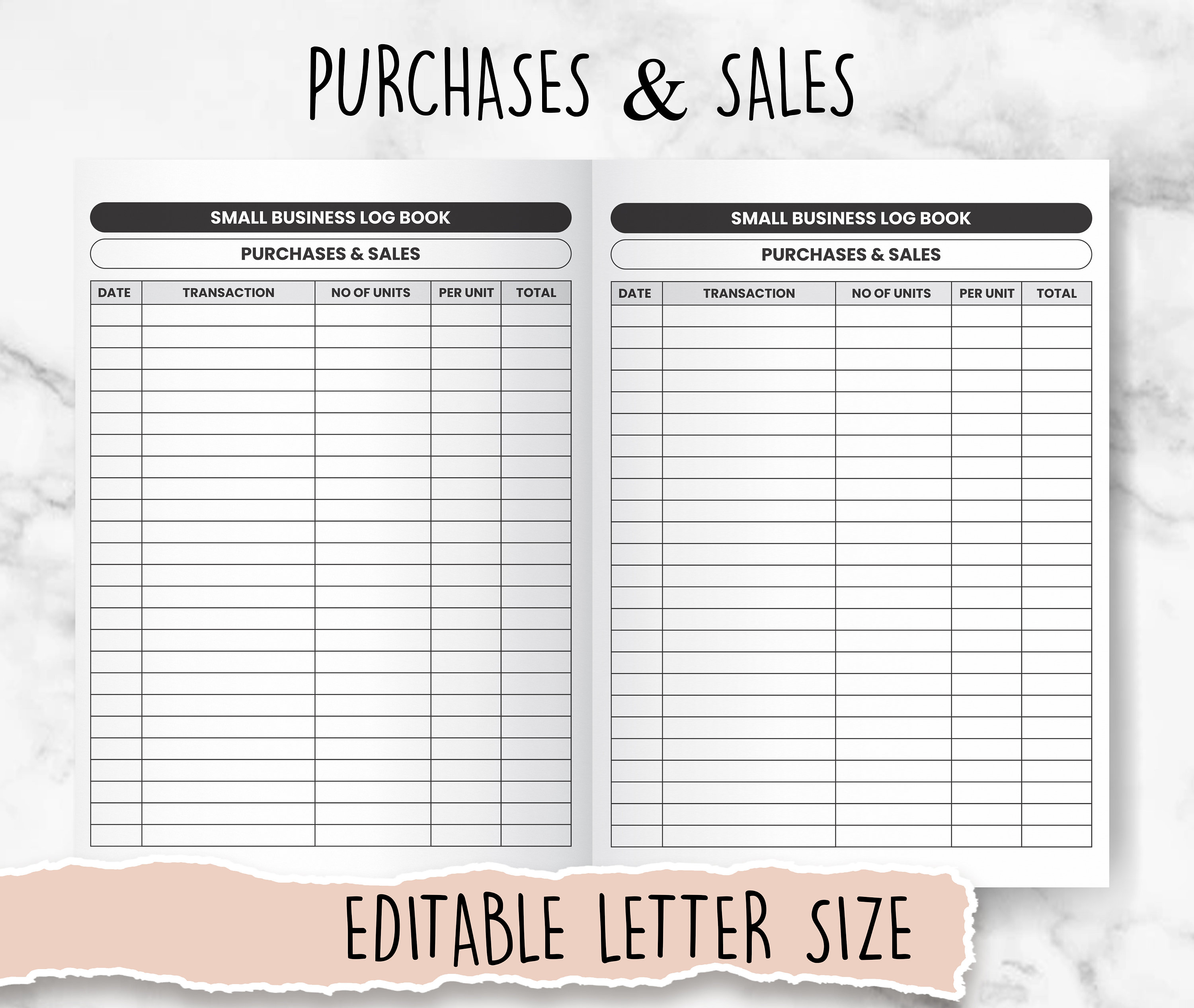 Small Business Log Book Product Inventory Notebook Order Tracker ...