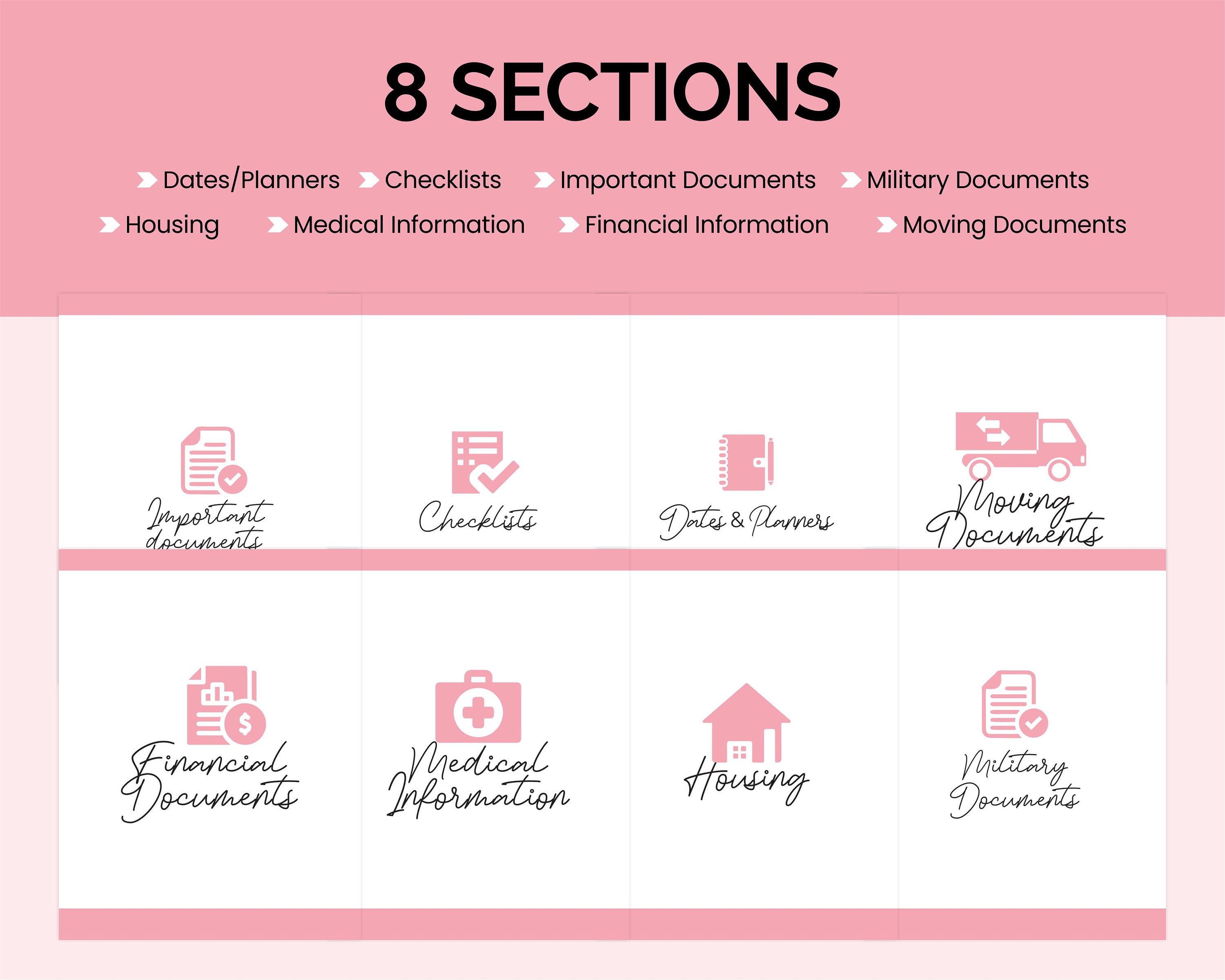 Pcs Binder Printable, A4 Moving Planner, Military Move Planner, Pcs ...
