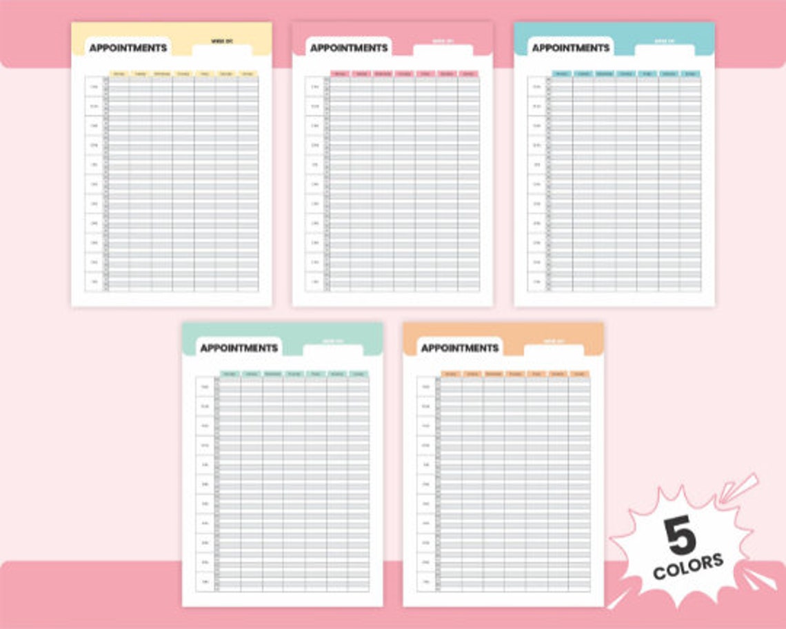 Printable Appointment Book for Small Business Digital Customer - Etsy