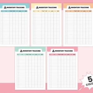 Printable Inventory Tracking Page Digital PDF Template, Small Business ...