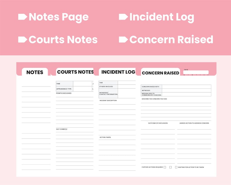 Printable Single Parent Child Custody Planner, Co-parenting Digital ...
