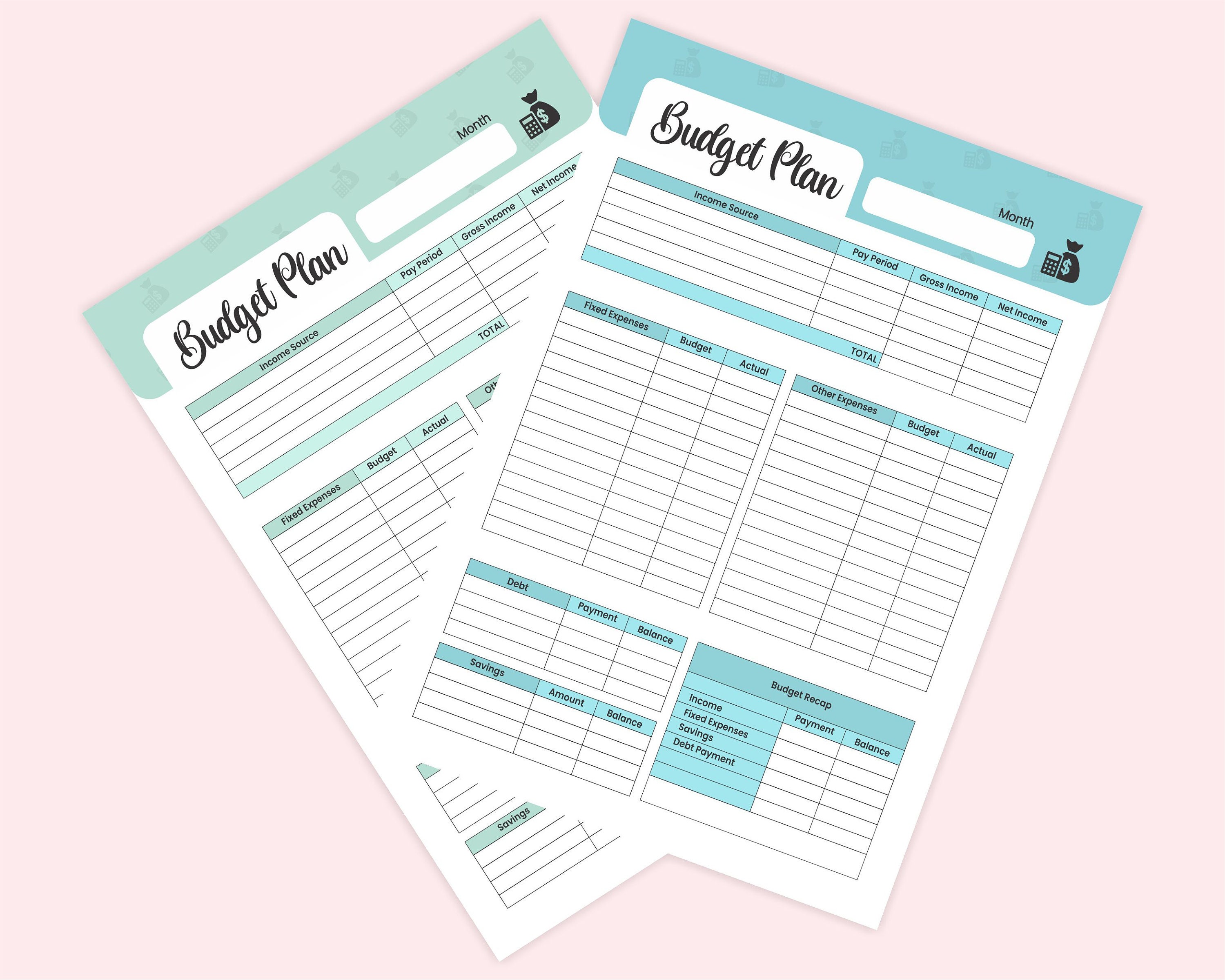 Printable Finance Log, Daily Budget Plan, Money Budget Planning ...