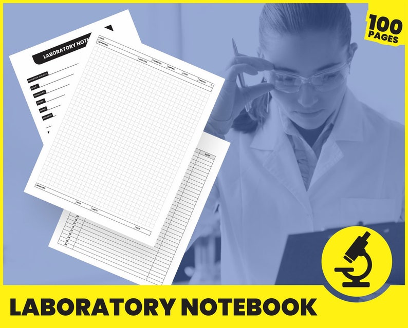 Laboratory Notebook 100 Pages Digital Goodnote Science Gift Lab Book ...