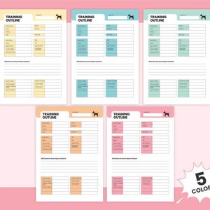 Printable Dog Training Outline Digital PDF Sheet Template Ready to ...