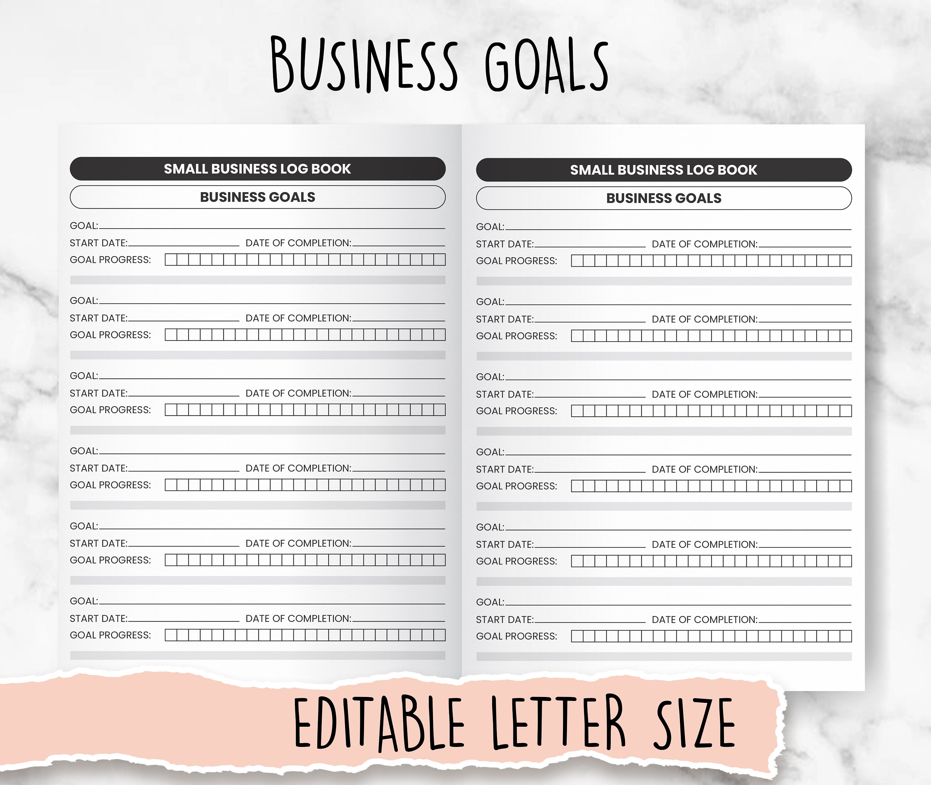 Small Business Log Book Product Inventory Notebook Order Tracker ...