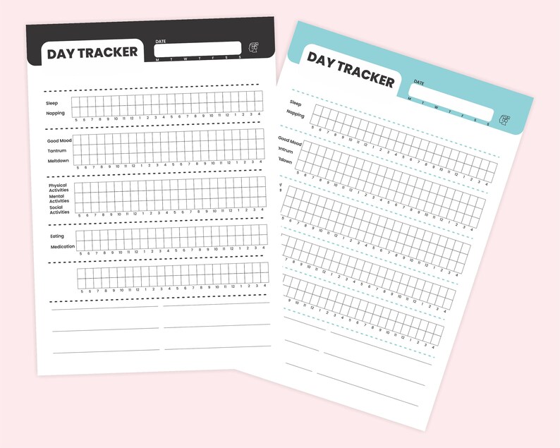 Printable ADHD Child Care Log Book, A4 Autism Planner, Kids Therapy ...