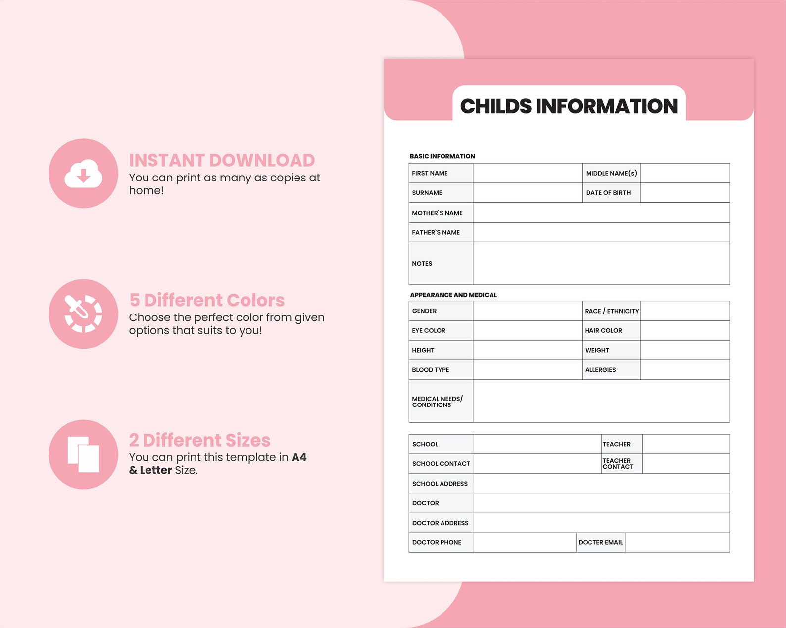 Printable Single Parent Child Custody Planner, Co-parenting Digital ...