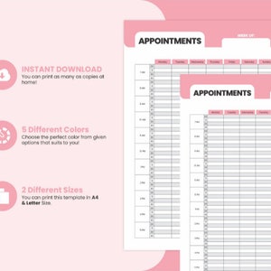 Printable Appointment Book for Small Business Digital Customer - Etsy
