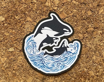 Orca Breaching Sticker. Orca Sticker. Killer Whale Sticker. - Etsy