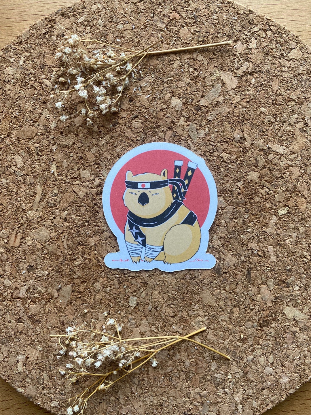 Ninja Wombat Sticker Ninja Sticker Wombat Sticker Cute Wombat Retro ...