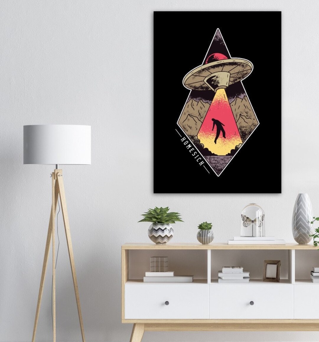 Alien Abduction Poster: Retro UFO Comic Wall Art (digital Print) - Etsy