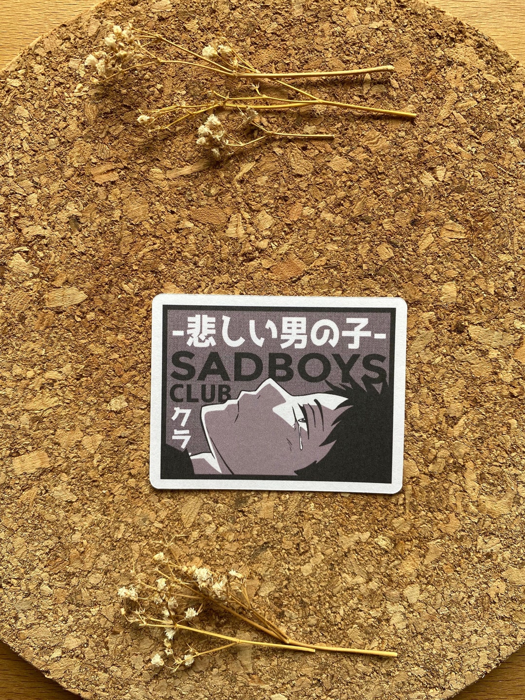 Sad Boys Club Sticker Manga Boy Sticker Anime Boy Sticker Vaporwave ...